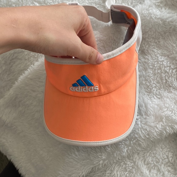 adidas | Accessories | Womens Tennis Visor Adidas Orange And Grey With ...
